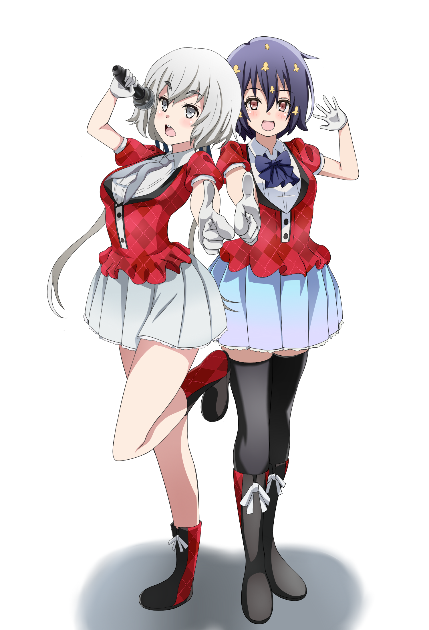 rabenga zombieland saga konno junko mizuno ai thighhighs uniform | #1041373 | yande.re